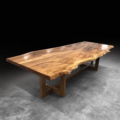 Live Edge Trestle Table Live Edge Dining Table Wood Slab Dining