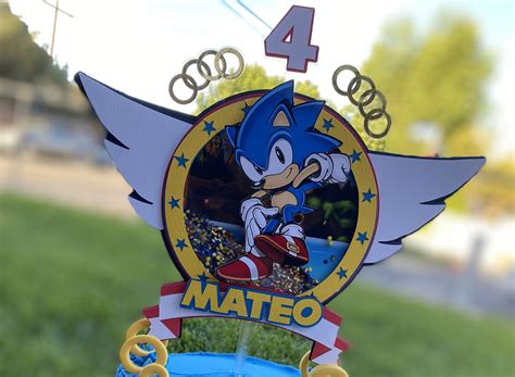 Sonic Shaker Cake Topper Sonic Cake Topper Sonic The Hedgehog Cake