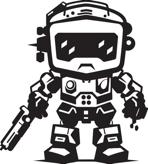 Sweet Sentinel Cute Tiny Combat Bot Emblem Nano Knight Combat Robot In