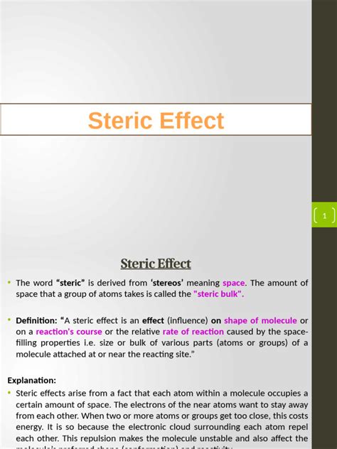 1steric Effect Pdf Conformational Isomerism Molecules