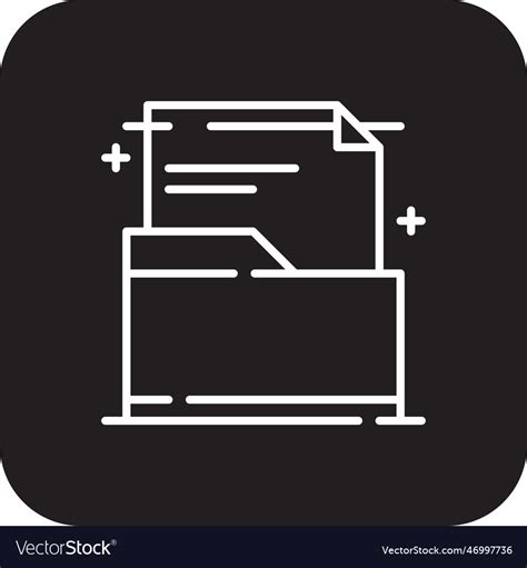 File Folder Business And Office Icon With Black Vector Image
