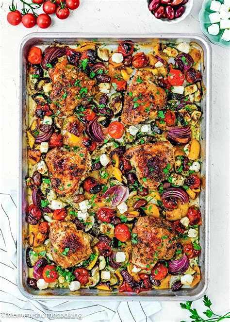 Easy Mediterranean Sheet Pan Chicken Mommys Home Cooking