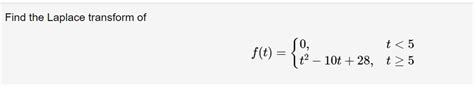 Solved Find The Laplace Transform Of Chegg
