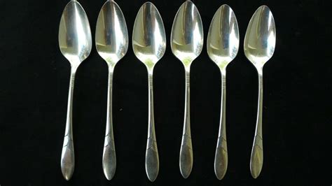 Vintage Community Plate Silverware Lady Hamilton Pattern 6 Teaspoons