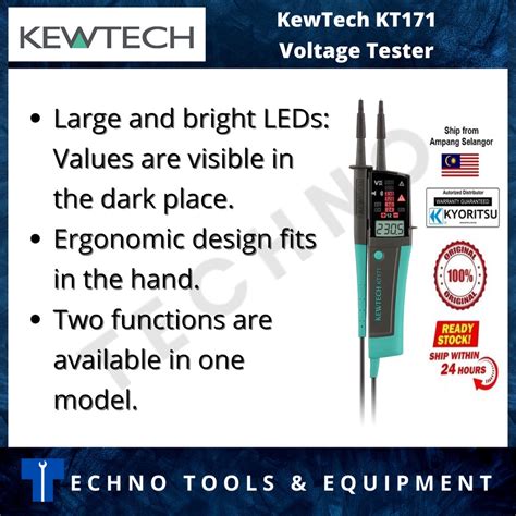 Kyoritsu Kewtech Kt171 Voltage Tester Shopee Malaysia