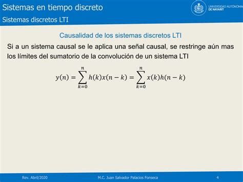 PDS Unidad 2 Sección 2 5 Sistemas discretos LTI PPT