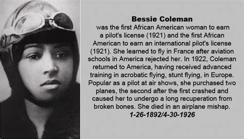 Bessie Coleman Was The First Black Woman To Earn A Pilots License