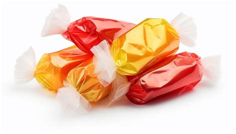 Premium Ai Image Isolated Candy Wrappers On White Background