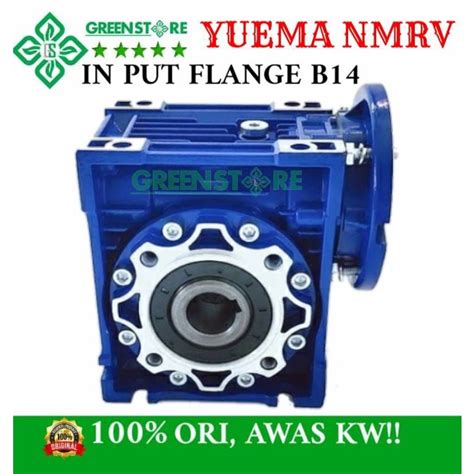 Jual Yuema Nmrv Gearbox 050 71b14 Input Flange B14 Hollow Body Aluminum