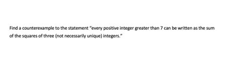 Solved Find A Counterexample To The Statement Every