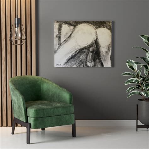 Male Nude Painting Nude Male Canvas Print Male Art Contemporary