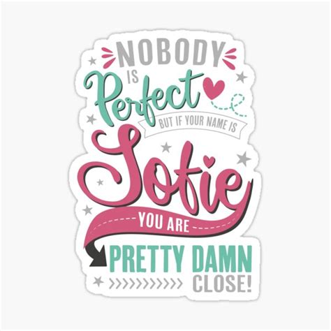 Sofie Name Personalised T Girl T Idea Sticker By Laicadesign