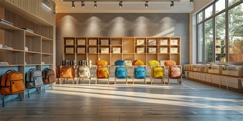 Sleek Contemporary Classroom A Captivating Snapshot Of Educational Elegance Premium Ai