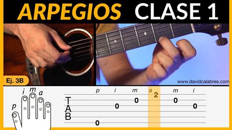 CÓMO TOCAR ARPEGIOS en Guitarra Técnica FÁCIL 3 Ejercicios Clase 1