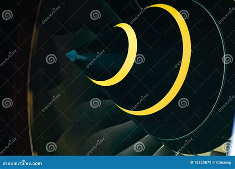 Turbofan Engine Cone And Blades Stock Image Image Of Spiral