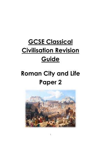 Ocr Classical Civilisation Roman City Life 9 1 Revision Guide