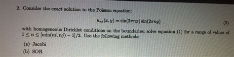 Part A Consider The Poisson Equation F Z V For Chegg