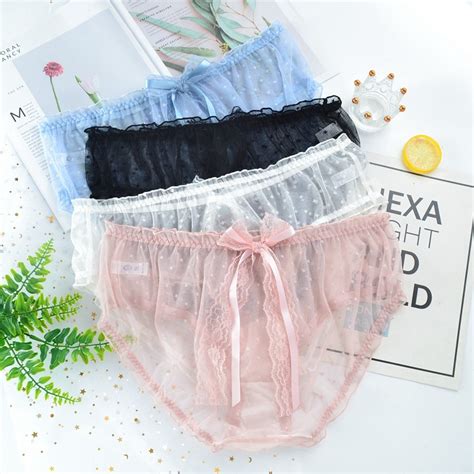 Men S Mesh Sexy Breathable Cool Bow Shorts