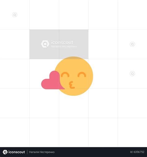 Blowing Kiss Emoticon Animated Illustration Download In Json Lottie Or