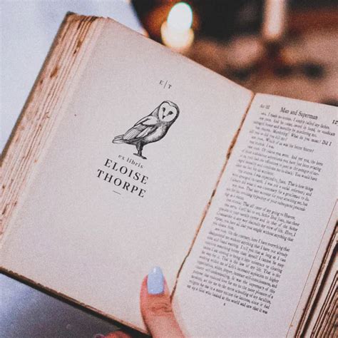 Vintage Owl And Initials Ex Libris Book Rubber Stamp Zazzle