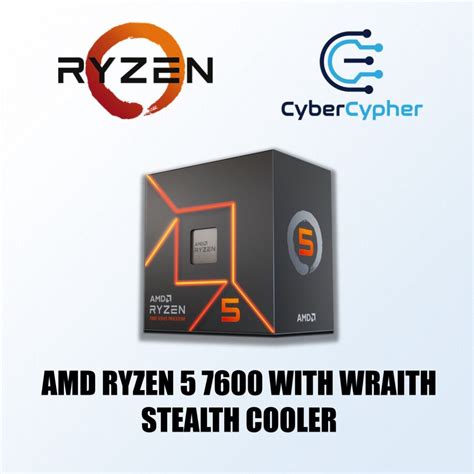 AMD Ryzen 5 7600 With Wraith Stealth Cooler AM5 CPU Computers Tech