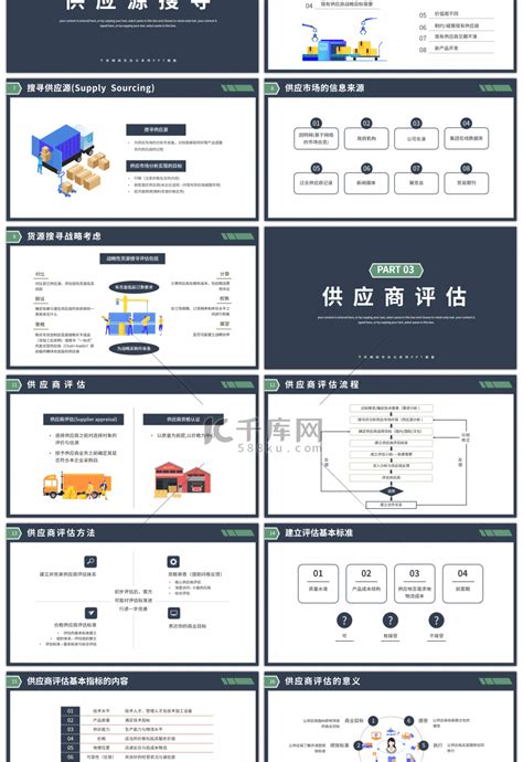 简约商务风采购供应商管理方案ppt 免费ppt模板下载 千库网