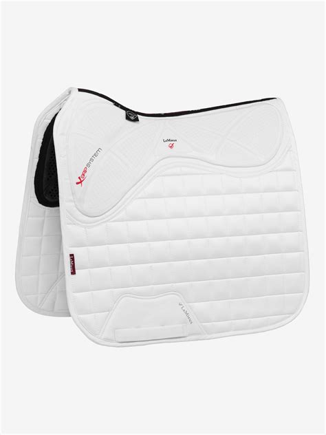 X Grip Twin Sided Dressage Square White Saddle Pads