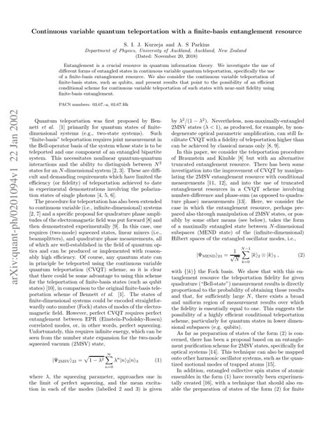 Pdf Continuous Variable Quantum Teleportation With A Finite Basis
