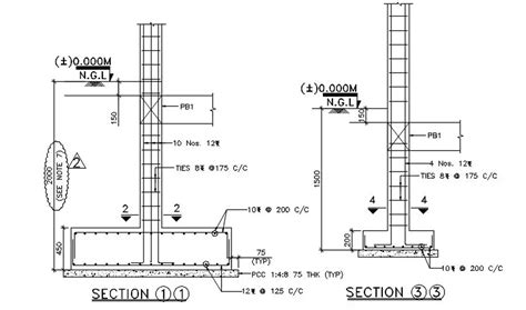 Best 13 Plan Of Pile Cap With Pedestal Specified In This Autocad File Download This 2d Autocad