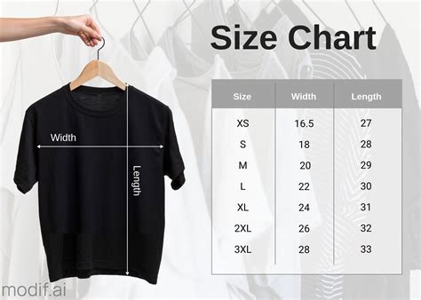Shirt Sizes Chart