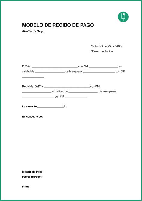 Recibo De Pago Pdf