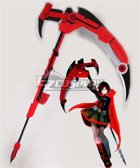 RWBY Leader Of Team RWBY Ruby Rose High Caliber Sniper Scythe HCSS Crescent Rose B Cosplay