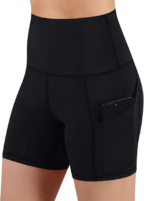 Voqeen Damen Leggings Sporthose Kurze Yoga Shorts High Waist Mit