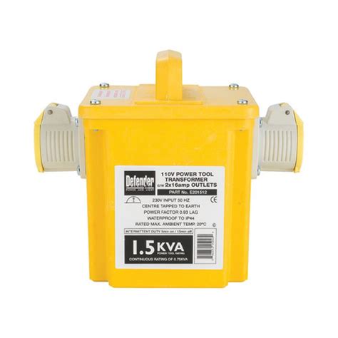 Defender 1 5kva Transformer 16a 110v 16a Diamond Industrial Supplies