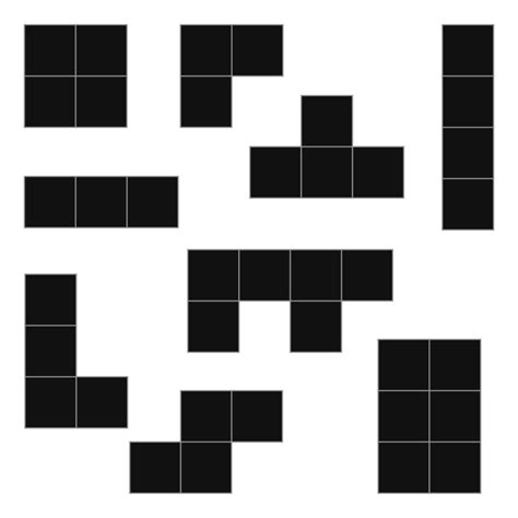 Black Tetris Blocks Cubes For Games Vector Illustration 9102276