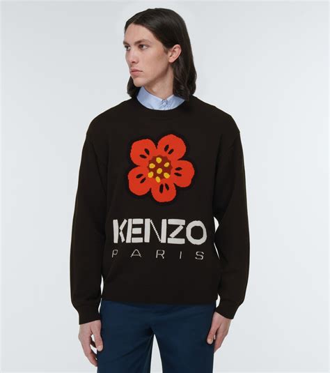 Kenzo Boke Flower Jacquard Cotton Sweater Kenzo