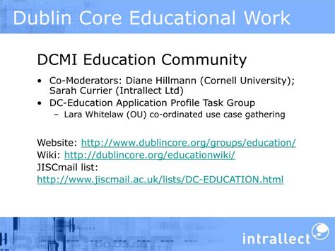 Ppt Dublin Core Education Application Profile Module Powerpoint