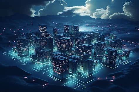 An Illustration Showing The Concept Of Edge Computing In The Cloud