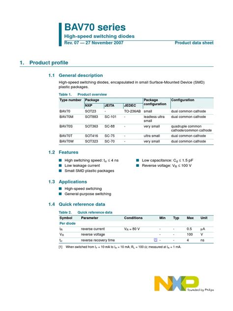 Bav70 Ser Pdf Diode Anode