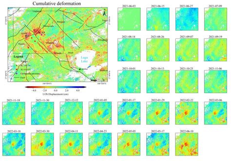 The Displacement Time Series Before And After The Earthquake Of The