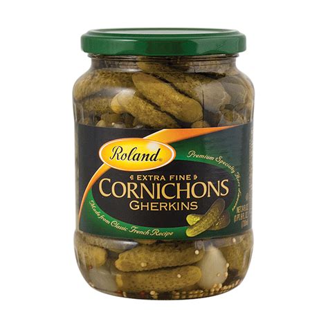 Rl Tiny Cornichons Jar 12 Oz Hana Food Distributors Inc