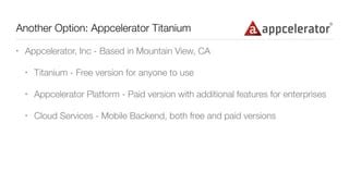 Introduction To Appcelerator Titanium PPT