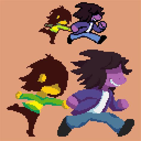 Bigied Sprites Of Kris And Susie R Deltarune