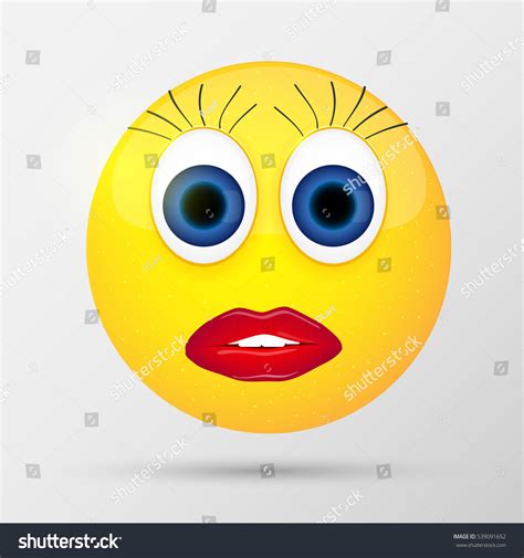 Cute Sexual Girl Emoticon Vector Illustration เวกเตอรสตอก ปลอดคาลขสทธ 539091652