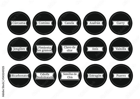 Etiquetas Para Condimentos Especieros Rótulos Pegatina Insignia