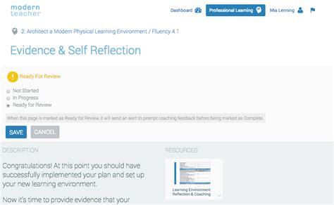 Pl Reflection Pages Modern Teacher Support