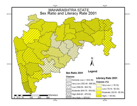Sex Ratio And Literacy Rate 2001 Source Compiled By Authors