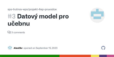 Datový Model Pro Učebnu · Issue 3 · Sps Trutnov Epsprojekt 4ep
