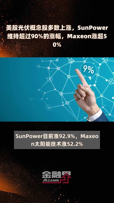 美股光伏概念股多数上涨，sunpower维持超过90的涨幅，maxeon涨超50 快报凤凰网视频凤凰网