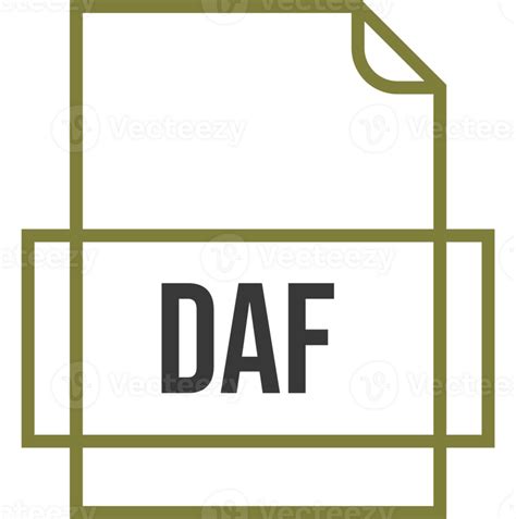 Daf File Icon Thick Outline Sharp Corners 66500136 Png